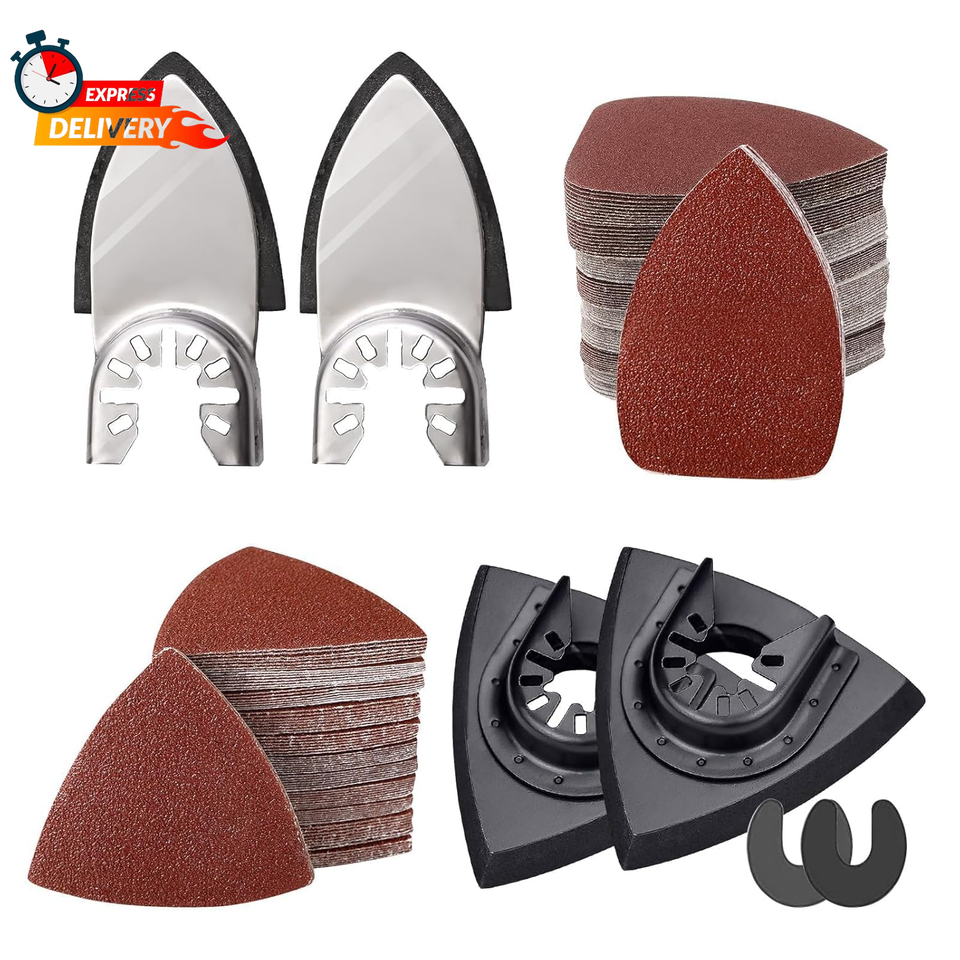 206 Pc Oscillating Tool Pad Kit, Triangle Pads, Finger Pads, C-Clip ...