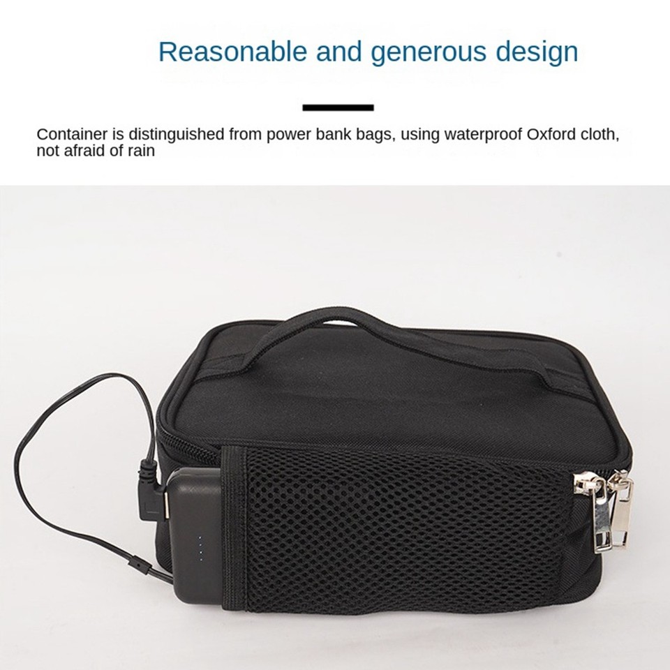 USB Bank Food Heating Lunch Box Picnic Food Warmer Container Bag ...