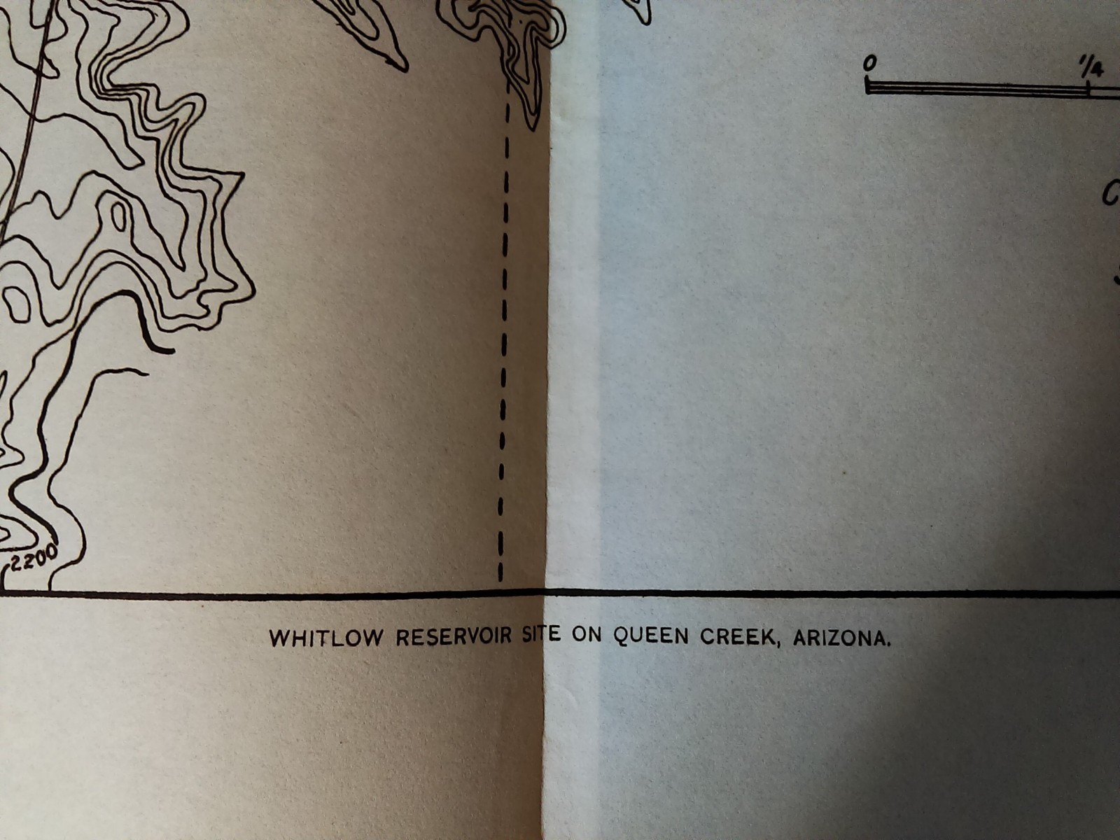 1897 USGS Survey Map Whitlow Reservoir Site on Queen Creek Arizona | eBay