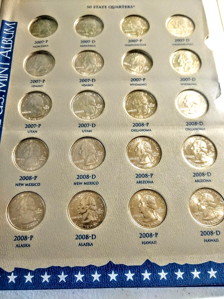 (COMPLETE SET P & D) ~50 STATE QUARTERS 25C~ (100 COINS 1999-2008 ...
