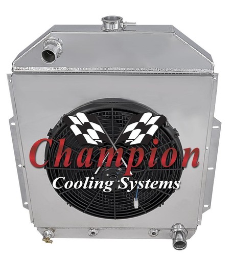 2 Row CR Champion Radiator,16" Fan,Shroud for 1942 - 1952 Ford Truck ...