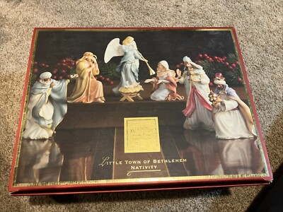 Lenox Nativity 7 PIECE SET Little Town of Bethlehem Holy Family Kings ...