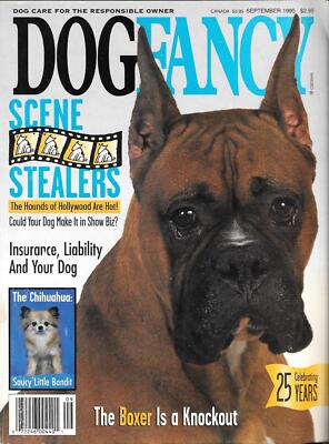 DOGFANCY DOG FANCY Magazine BOXER Hollywood Scene Stealers Sept. 1995 ...