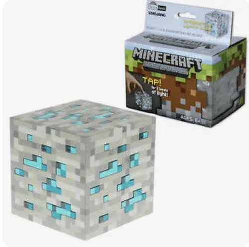 Official Licensed Minecraft Diamond Light-up Blue Ore Lamp Game Mine ...