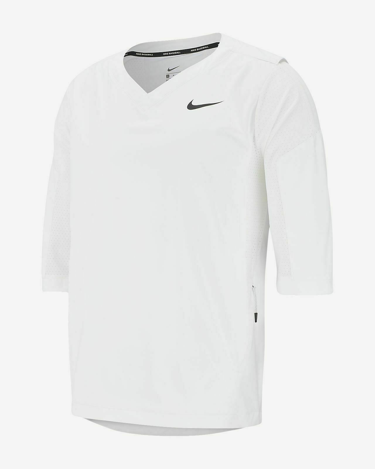 Nike Baseball 3/4 Hot Jacket-897383-100 BP Pullover 3/4 Sleeve Top Size ...