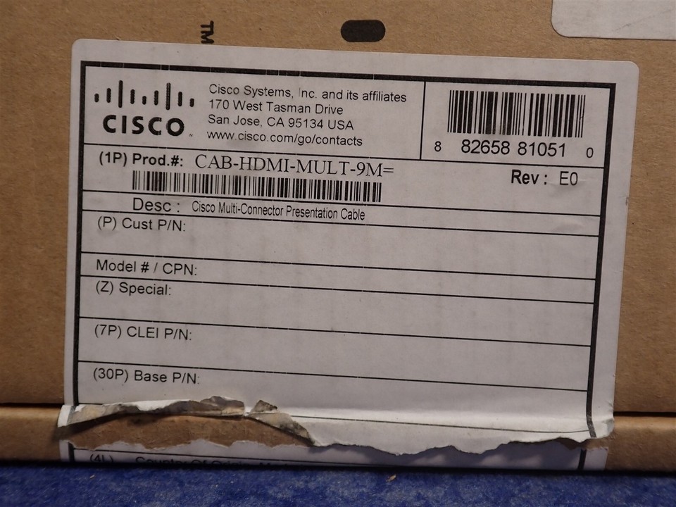 NEW Cisco CAB-HDMI-MULT-9M HDMI Multi-connector Presentation Cable ...
