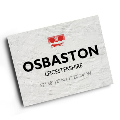 A3 PRINT - Osbaston, Leicestershire - Lat/Long SK4204 | eBay UK