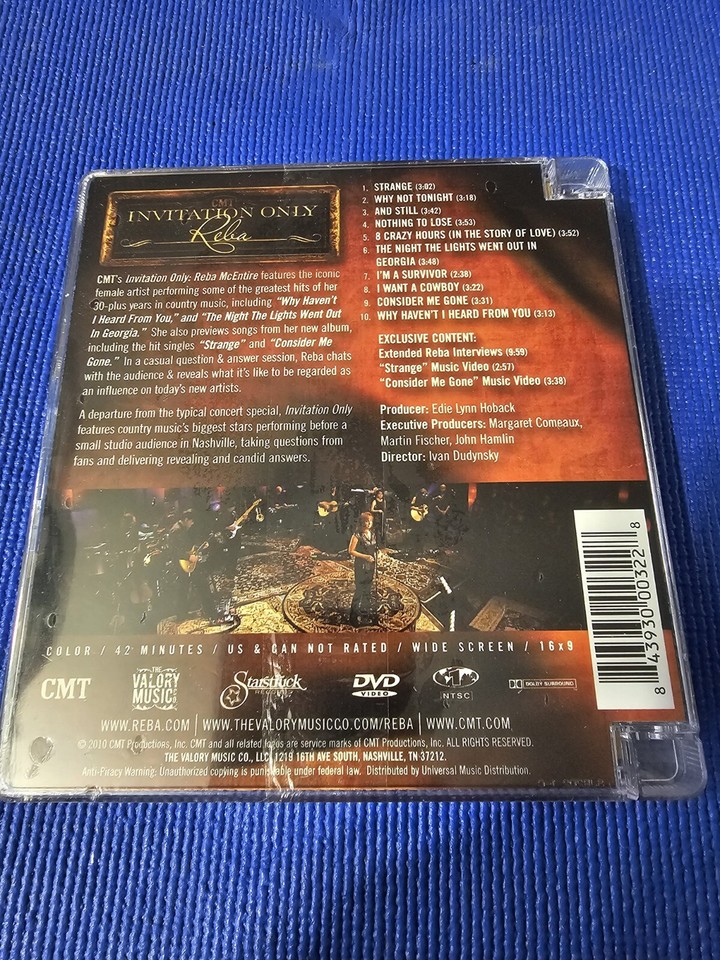 CMT Invitation Only: Reba (DVD, 2009) -NEW 843930003228| eBay