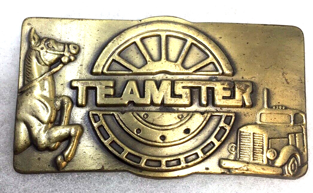 Teamster Solid Brass Belt Buckle Union Truckers Baron… - Gem