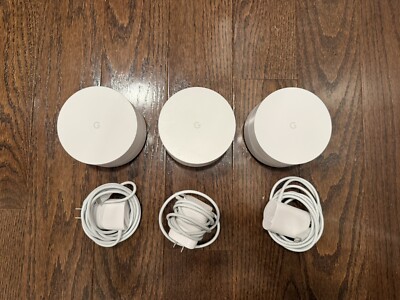 Google WiFi Model AC-1304 Mesh - 3 Pack w/Power Cables | eBay