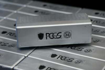 Silver / Grey PCGS Storage Holder Box "Used" Holds 20 PCGS Slabed Coins ...