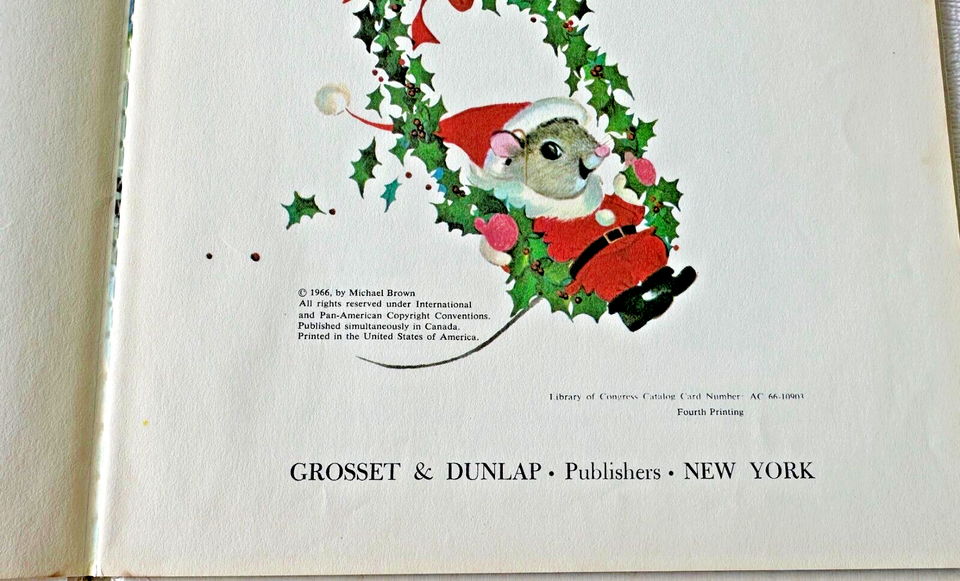 Santa Mouse by Michael Brown Nursery Treasure Hardcover Book 1966 | eBay