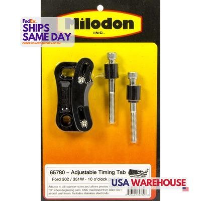Milodon 65780, One Black Aluminum Sbf Timing Pointer - 302-351W 10 O ...
