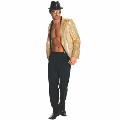 Gold Sequin 1920s Magician Cabaret Circus Ringmaster Mens Costume ...