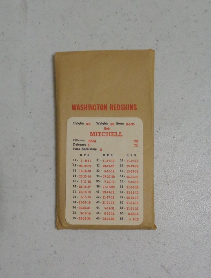APBA 1964 Edition FOOTBALL Game with 1962 Season Card Set + Roster ...
