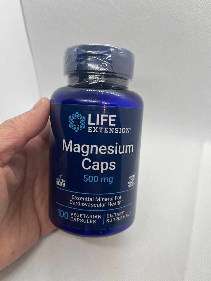 2pk Life Extension Magnesium Caps 500mg 100 Capsules each Exp 12/25 NEW ...