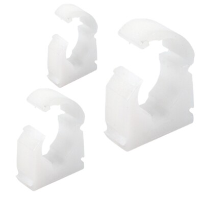 15mm, 22mm, 28mm Hinged Clip Copper Plastic Pipe Clips | eBay UK