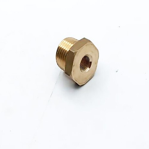 1/2"x14 NPT Male to 3/8" UNF Reducer Oil Pressure Gauge Adapter Brass ...