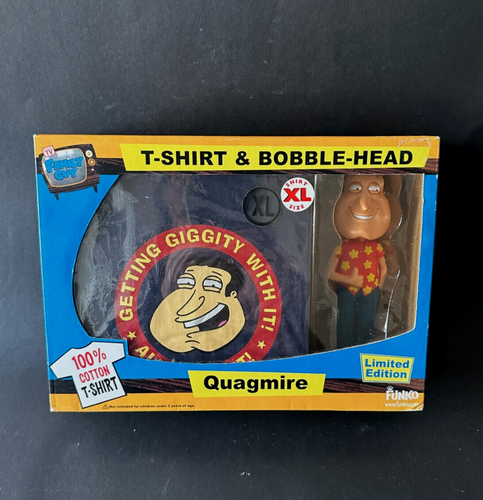 Family Guy Quagmire T-Shirt Size XL + Bobble-Head 16Cm Funko Wacky ...
