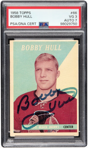 1958 Topps #66 Bobby Hull Signed Rookie Card PSA 3, Auto 7 | eBay