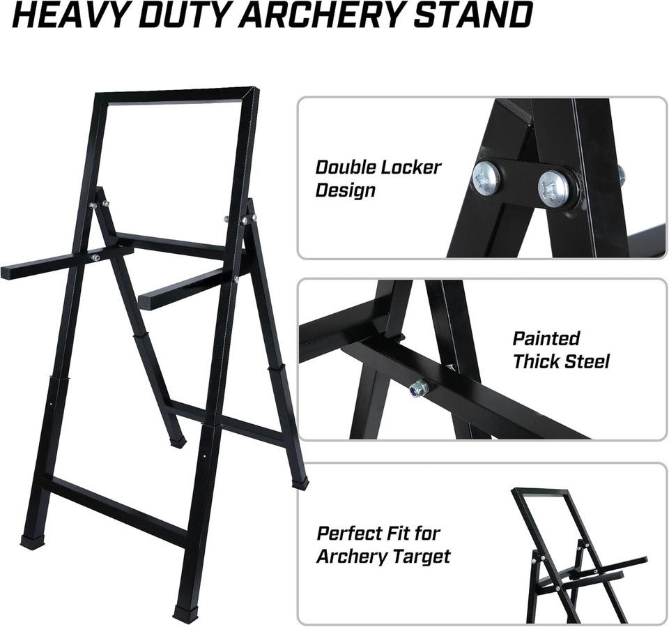 AKA SPORTS GEAR Adjustable Archery Target Stand-Heavy Duty |Portable ...