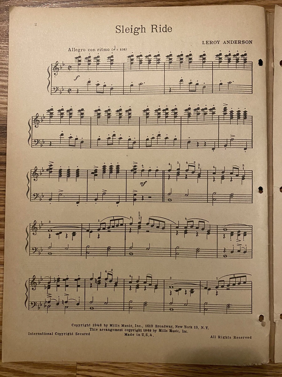 Sleigh Ride Sheet Music