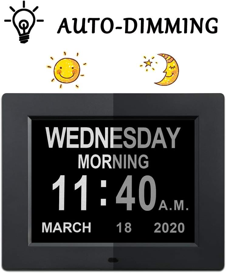 Jaihonda [Upgraded Digital Calendar Day Clock with Day and Date Time ...