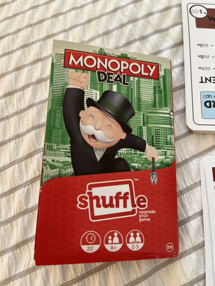 Monopoly Deal Shuffle Card Game Red Hard Travel Case 100% Complete 5411068020032 | eBay