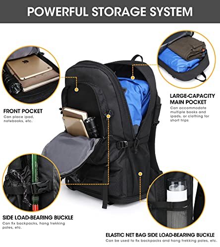 Hiking Backpack 45L,Expandable Hiking Backpack, Travel Backpack with ...