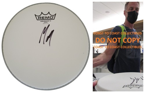 Matt Cameron Pearl Jam Soundgarden Drummer signed Drumhead COA proof ...