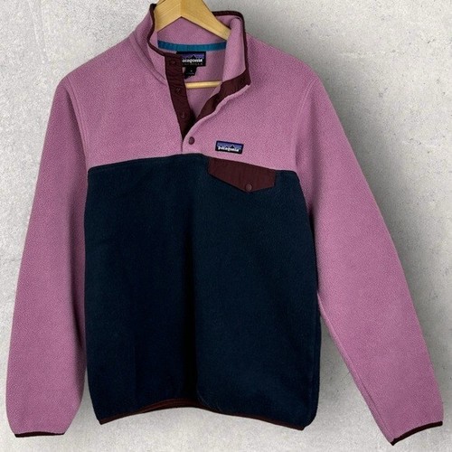 Patagonia T-Snap Synchilla Fleece Pullover Sweater Colorblock Pink ...