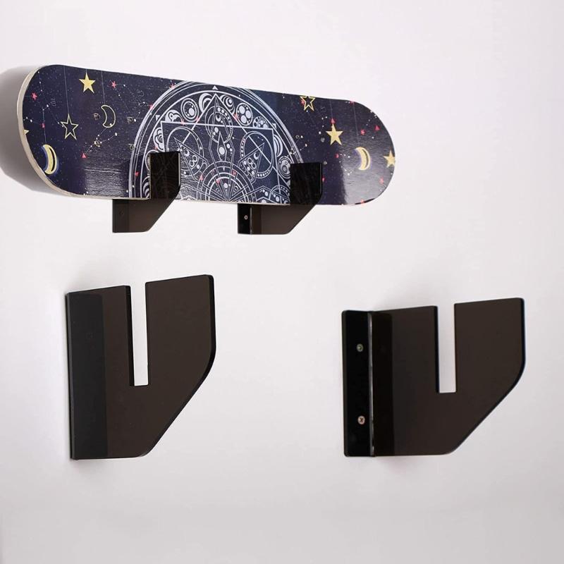 Wall Mount Skateboard Hanger Horizontal Skateboard Deck Display Rack ...
