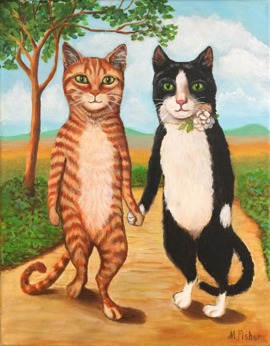 Cats Holding Hands