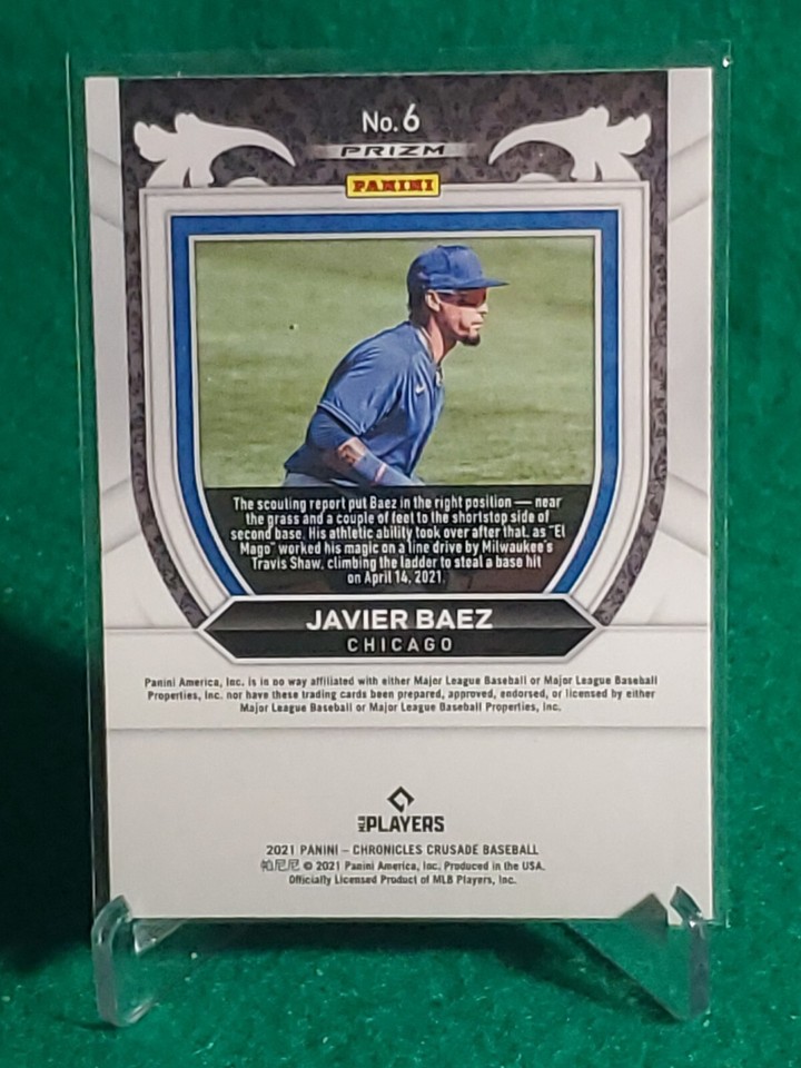 2021 Panini Chronicles #6 Javier Baez Crusade Building Blocks Prizm ...