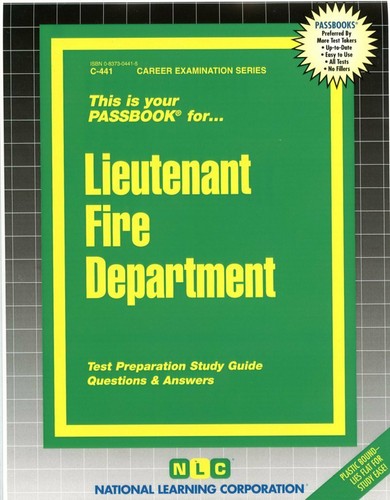 NEW Lieutenant Fire Department Exam Practice Passbook Civil Service ...