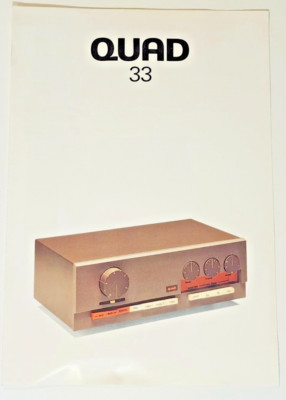 Quad 33 Sales Brochure Catalog Quad 33 Control Amplifier Unit | eBay