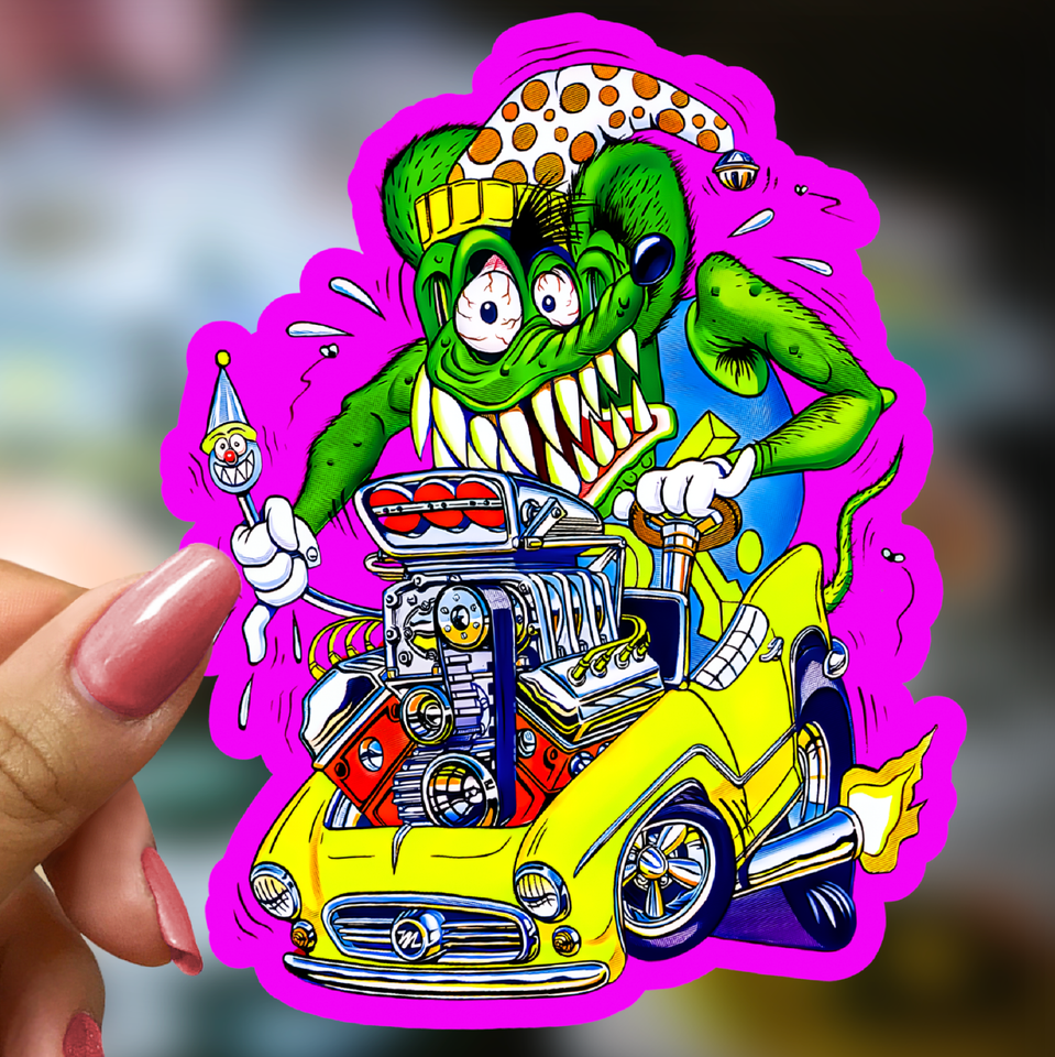 Rat Fink Ed Roth Vinyl Decals 50pcs Hot Rod Custom Car Bike Skateboard ...