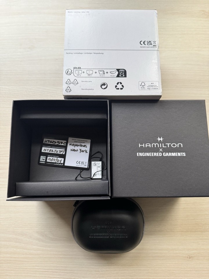 Hamilton x Engineered Garments Khaki Field Watch 36mm Titanium Limited ...