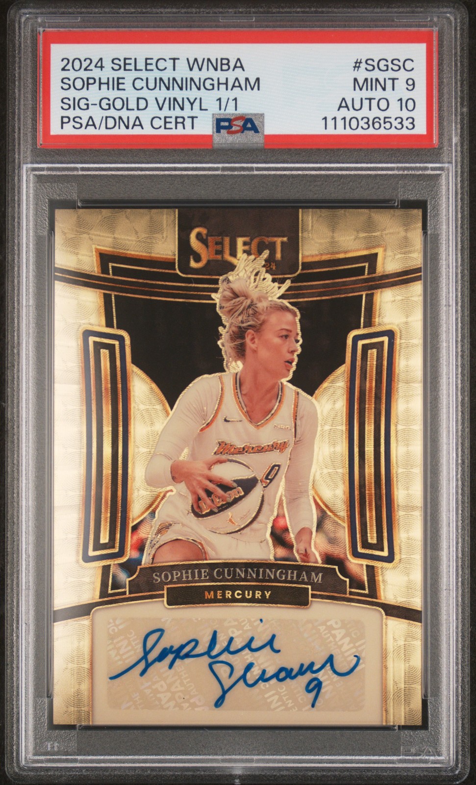 2024 PANINI SELECT WNBA SIGNATURES #SGSC SOPHIE CUNNINGHAM 1/1 PSA 9 ...