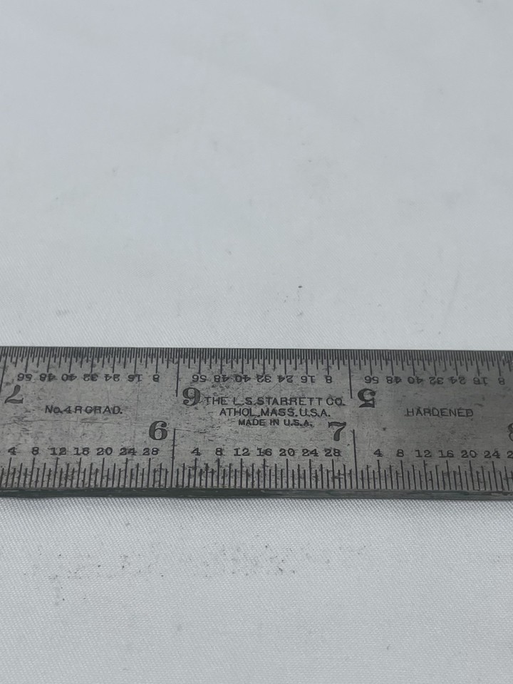 Starrett 12” Combination Square w Protractor Head Hardened Athol Mass ...