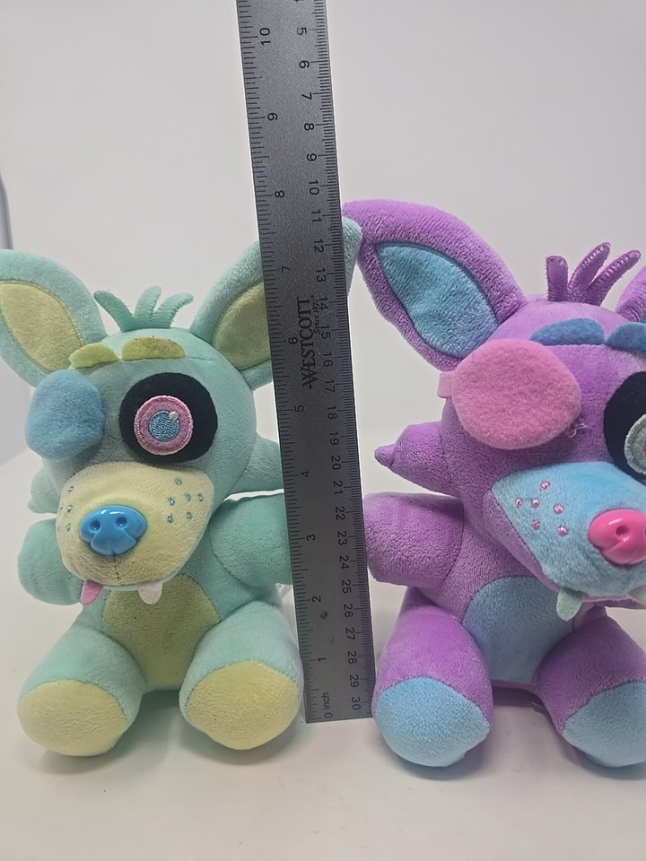 Five Nights At Freddys Green Yellow And Pink Blue Foxy Plush FNAF Funko ...