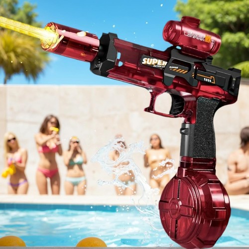 Electric Water Gun, Ultimate Battle Blaster with Realistic Gun Muzzle Red | eBay