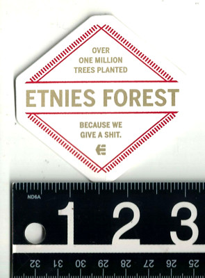 Etnies Forest Sticker 3 in x 2.8 in Gold/Red/White Skateboarding Decal ...