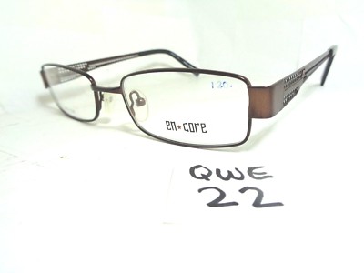 New ENCORE Eyeglasses Frame 403 C.18 Brown Japan Design Rectangular ...