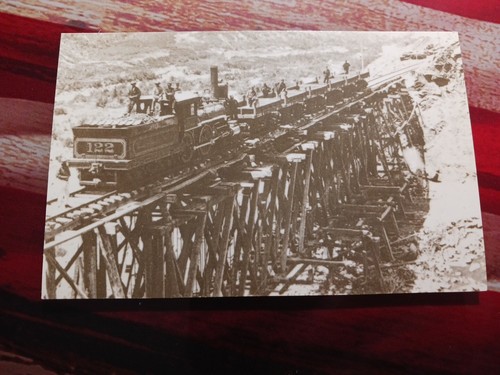a Vintage Postcard Old Railroad Photo Train On Devils Gate Bridge Weber ...