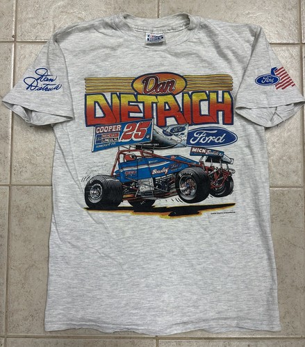 Vintage 1992 Dan Dietrich Ford Sprint Car Dirt Track Racing T Shirt ...