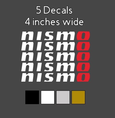 5 NISMO Logo Vinyl Decals Stickers R35 R34 R33 R32 GTR Skyline Wheels ...