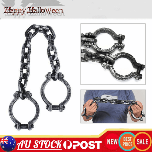 Halloween Handcuff Chain Fetter Shackle Prisoner Cosplay Acting Prop ...