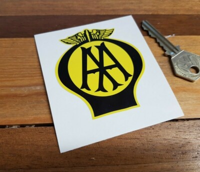 AA Old Style Classic Car Window Sticker 4" British Vintage Club ...