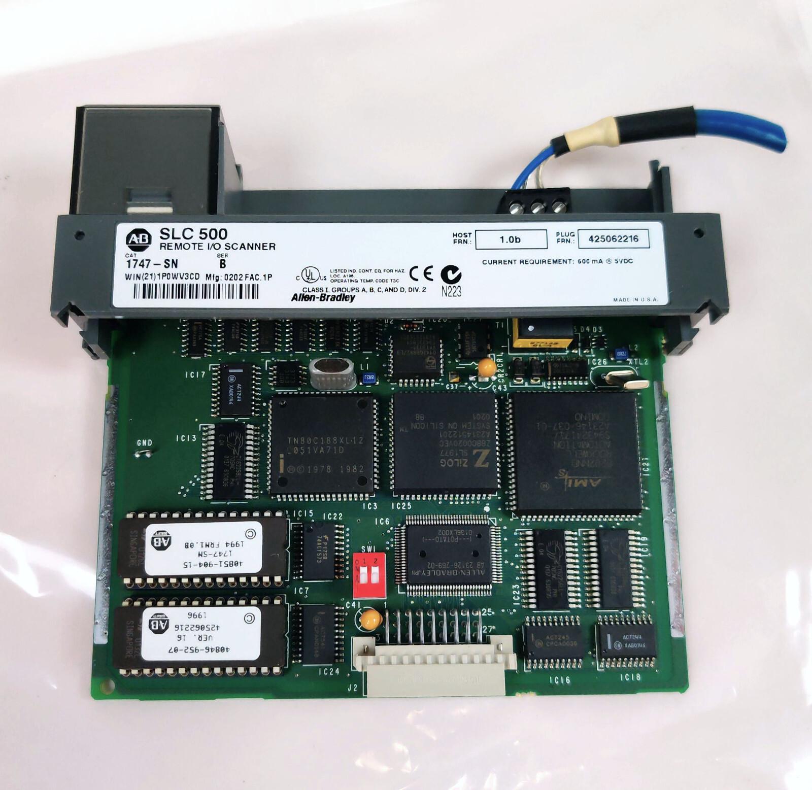 Allen Bradley 1747-SN Ser B SLC 500 Remote I/O Scanner Module 5VDC FRN ...